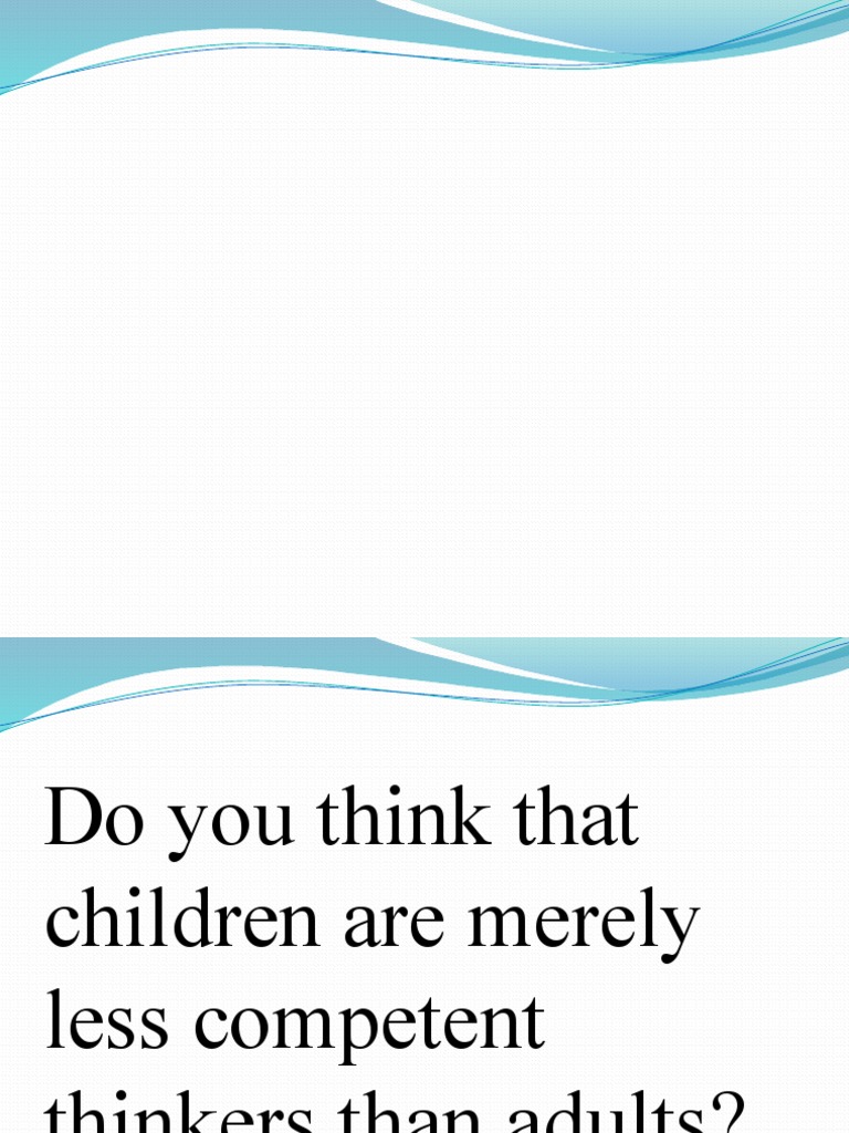 Piaget's Theory of Intellectual Development | PDF | Neuropsychology | Academic Discipline ...