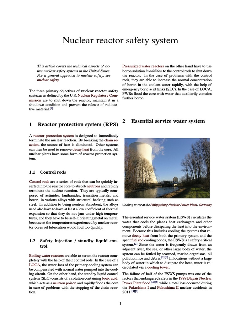 Nuclear Reactor Safety System | Download Free PDF | Sustainable ...