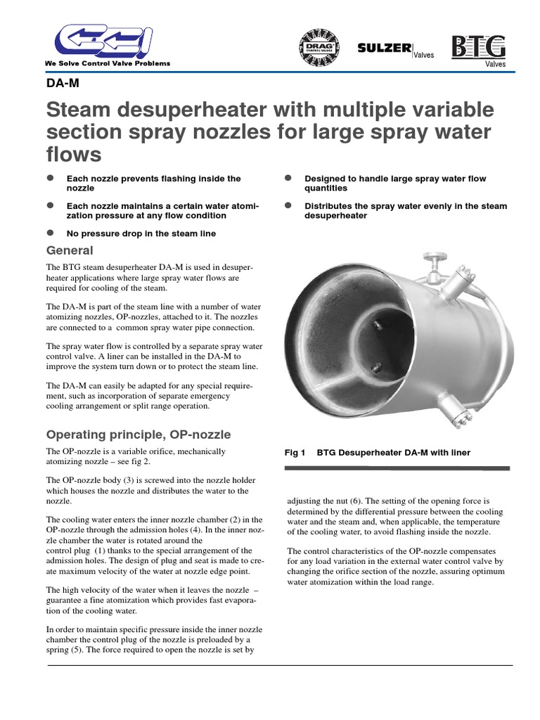 DAM Desuperheater | PDF | Nozzle | Pipe (Fluid Conveyance)