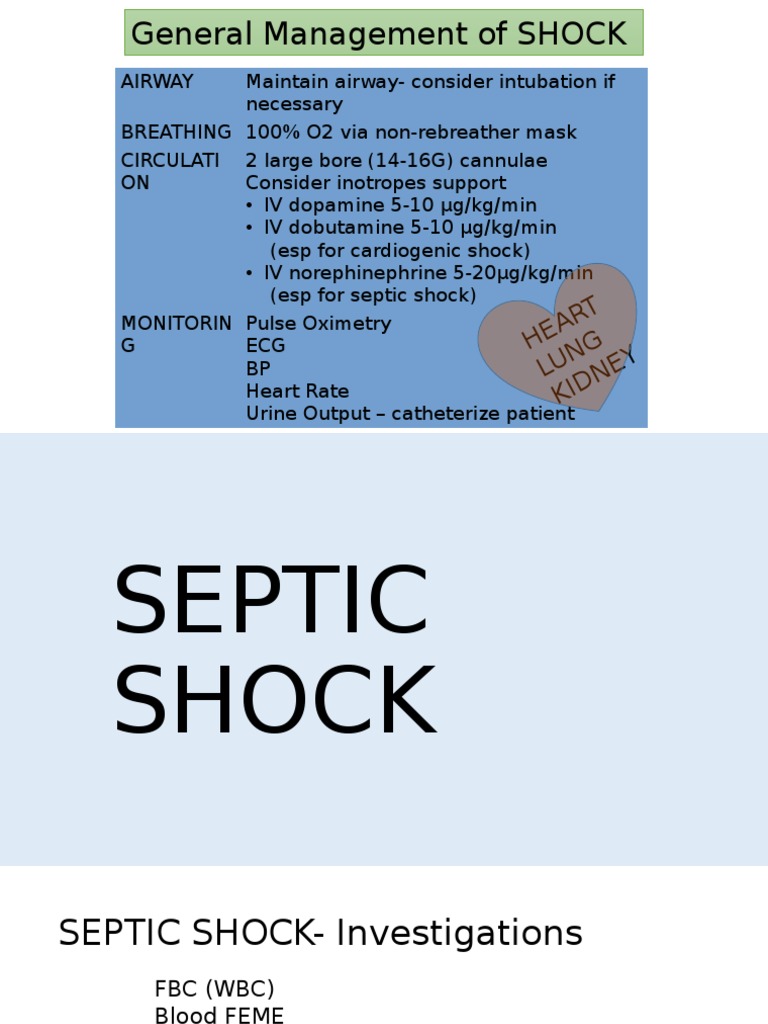 Shock Management | PDF | Shock (Circulatory) | Medical Specialties