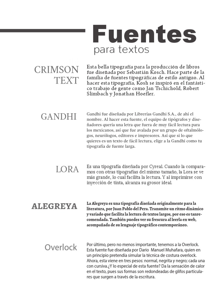 A Book Fuentes para Texto | PDF | Serif | Tipografía