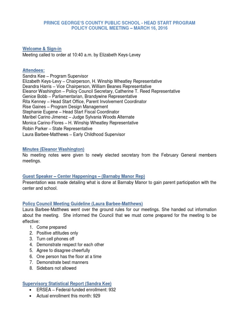 Head Start Minutes-Timeline | PDF | Individualized Education Program ...
