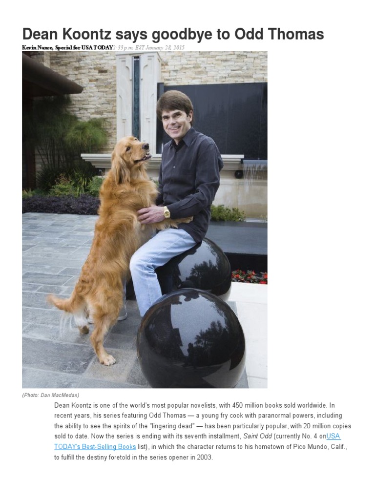 Dean Koontz Concludes Odd Thomas Series | PDF | Leisure