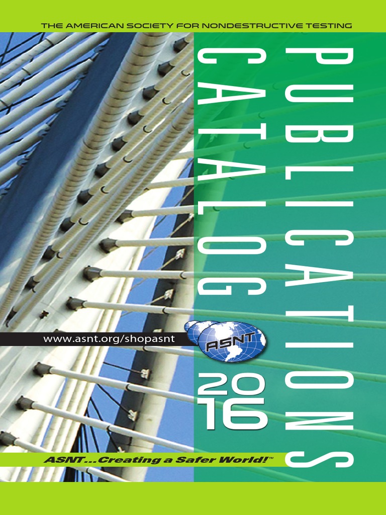 ASNT Catalog | PDF | Nondestructive Testing | Test (Assessment)