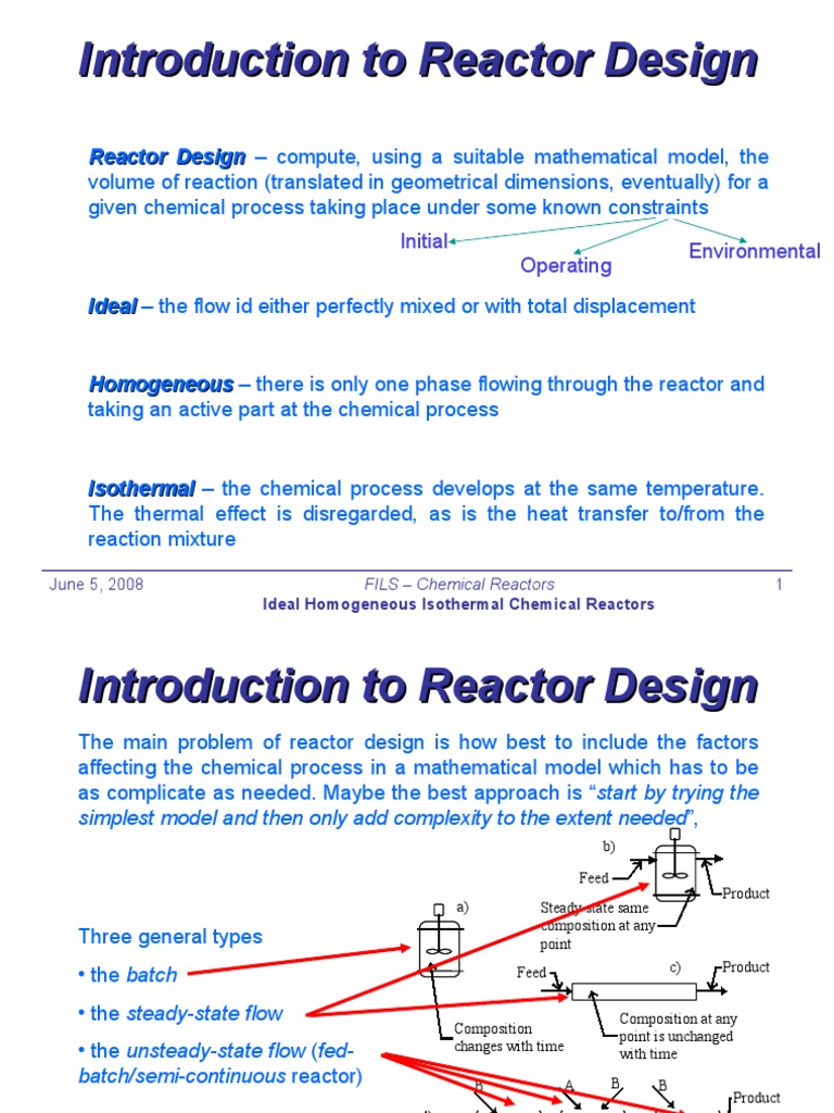 Iv-3 - Ideal Homogeneous Chemical Reactors | PDF | Chemical Reactor ...