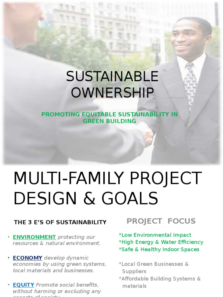 Sustainable Ownership Sustainable Ownership: Promoting Equitable ...