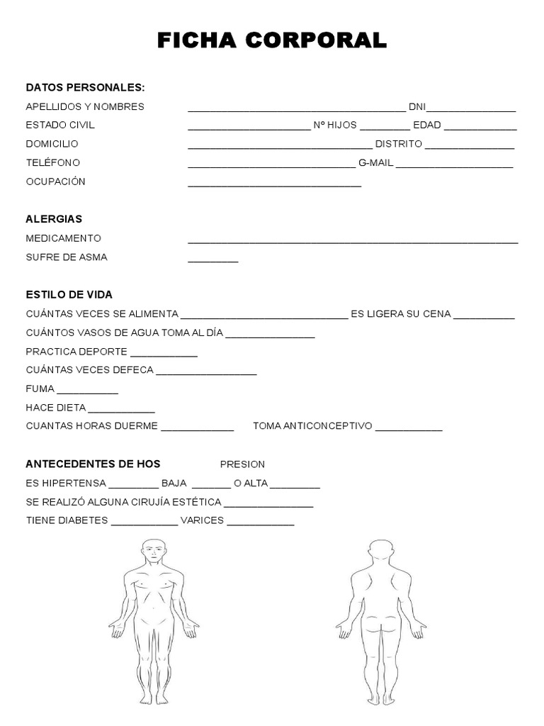 Ficha Corporal | PDF