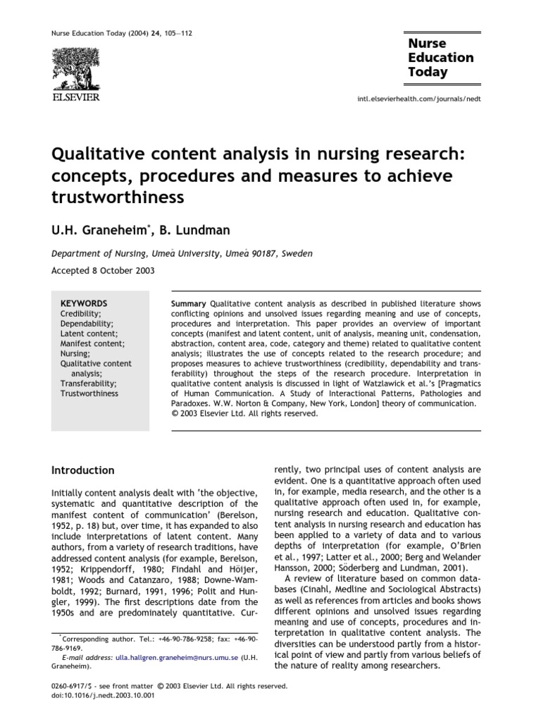 Qualitative Content Analysis | PDF | Qualitative Research | Data