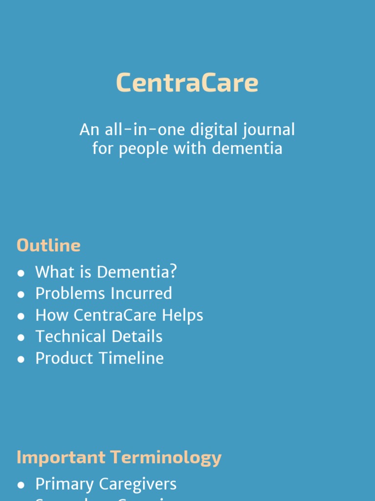 CentraCare: Digital Journal for Dementia | PDF