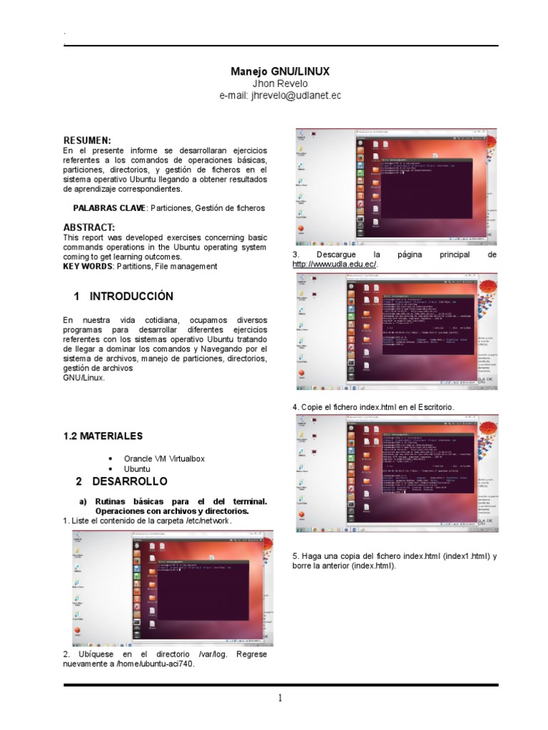 Guía Básica de Comandos Ubuntu | PDF