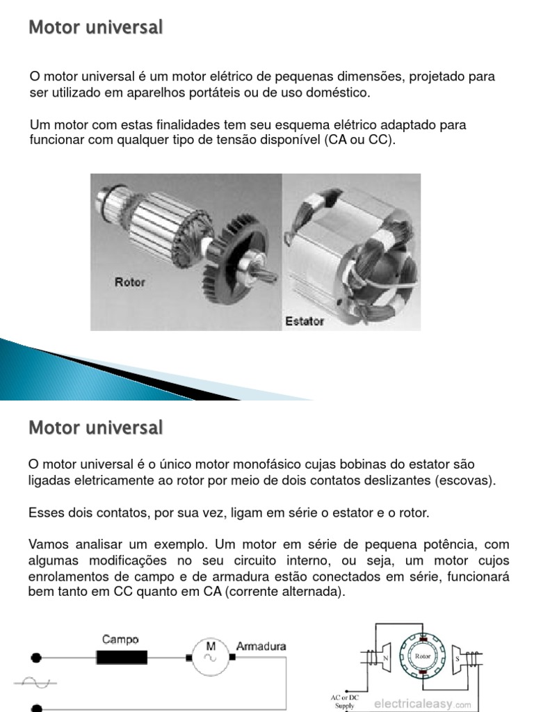 Motor Universal | Corrente Alternada | Motores