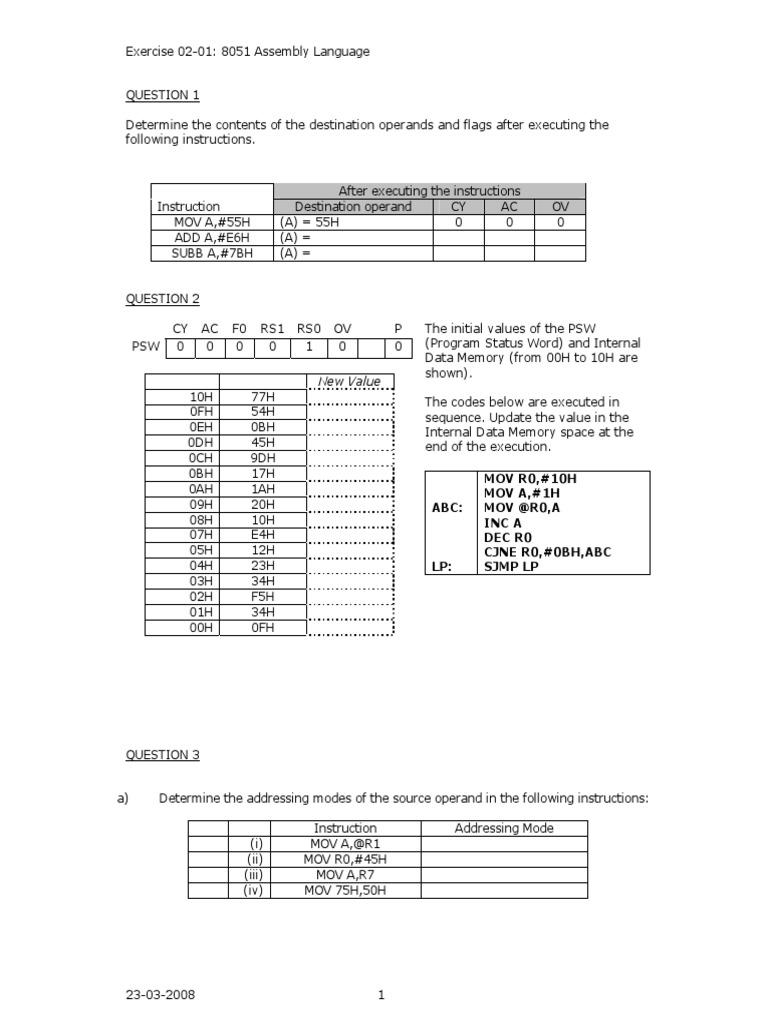 Assembly Language | PDF | Instruction Set | Assembly Language