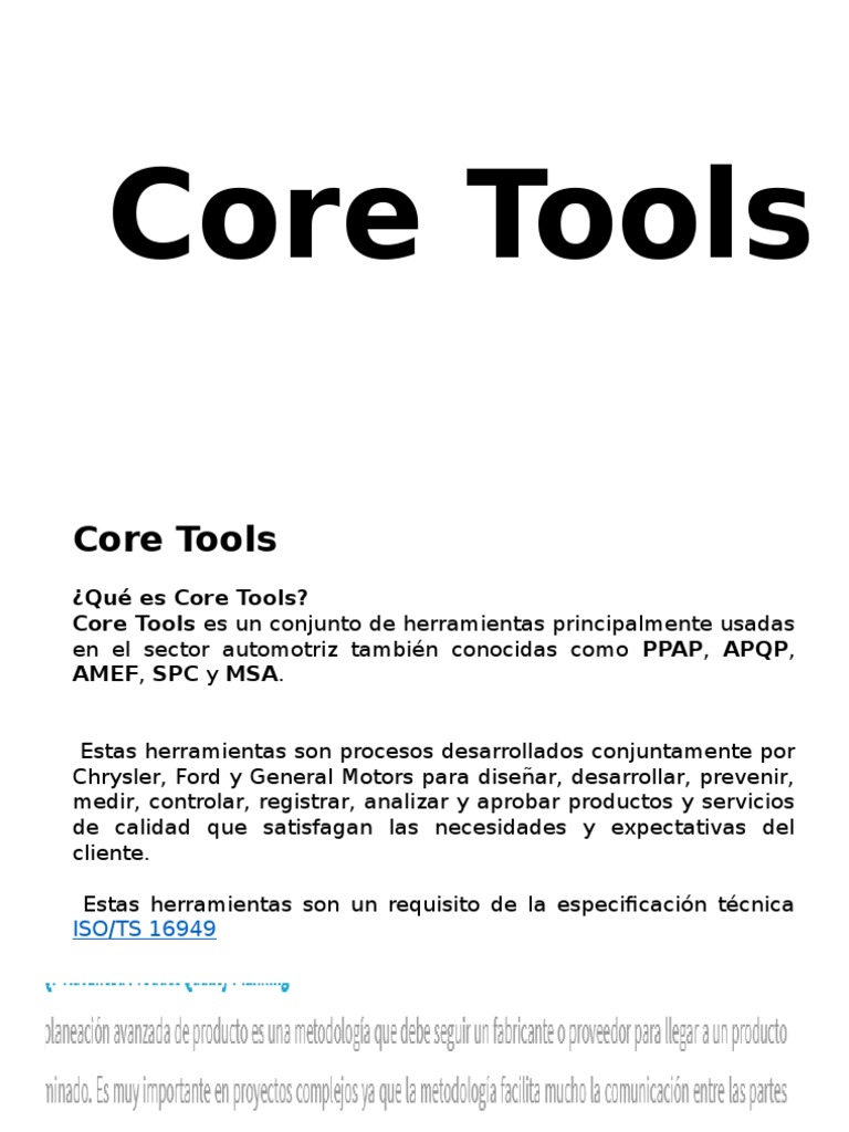 Core Tools | PDF