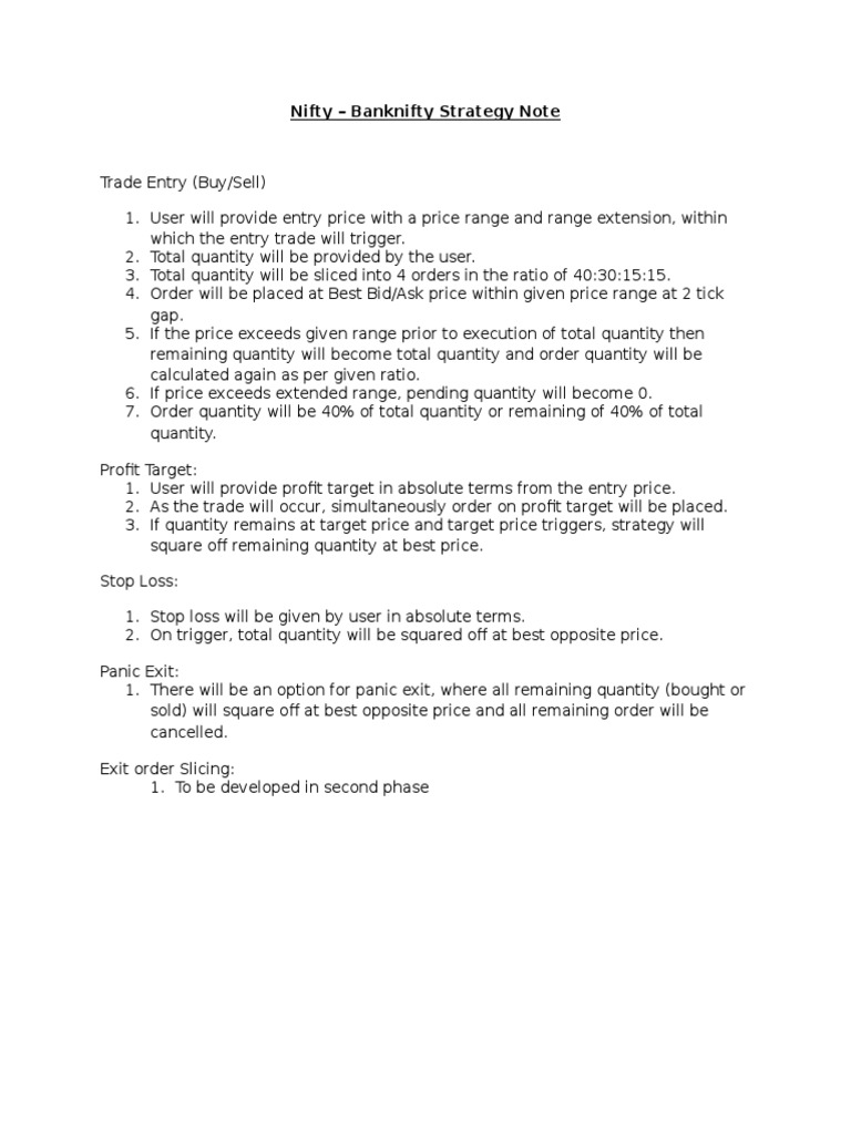 Nifty Banknifty Trading Strategy Guide | PDF