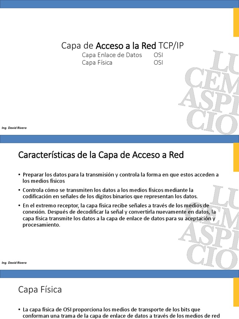 Capa Acceso A La Red | PDF | Red de computadoras | Inalámbrico