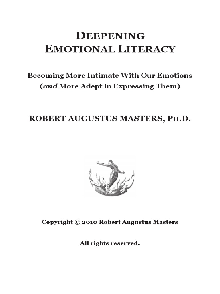 Deepening Emotional Literacy, Robert A. Masters PDF | PDF | Shame | Anger