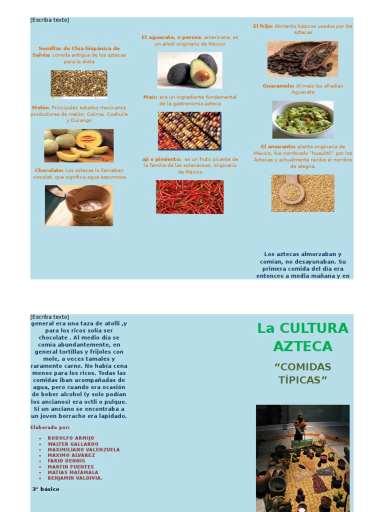 Comida Tipica Aztecas | PDF