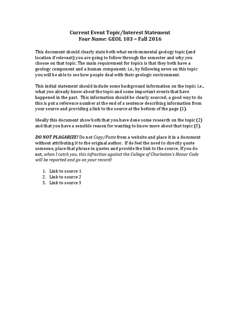 Current Events Topic | PDF