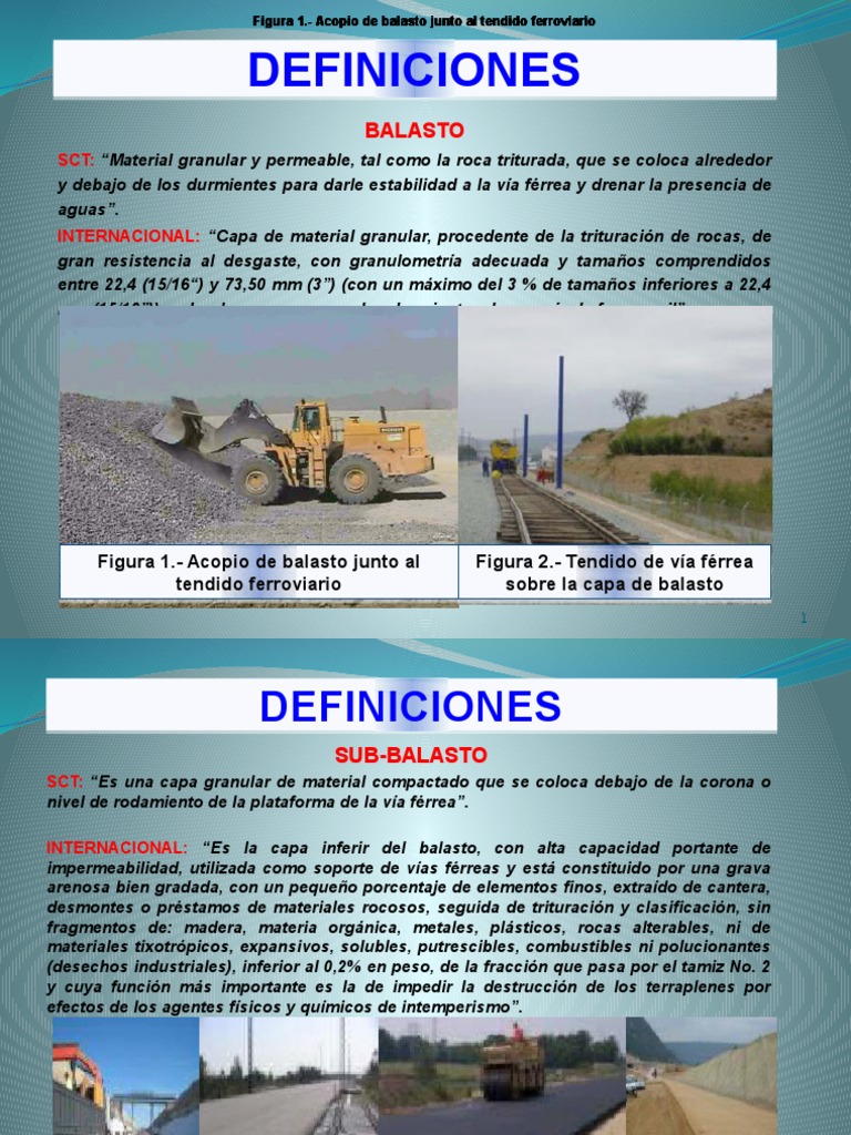 Balasto y Sub Balasto | PDF | Track (transporte ferroviario) | Roca ...