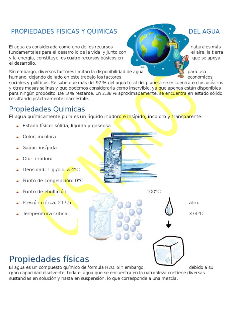 Propiedades Fisicas y Quimicas Del Agua | PDF | Propiedades del agua | Aguas residuales
