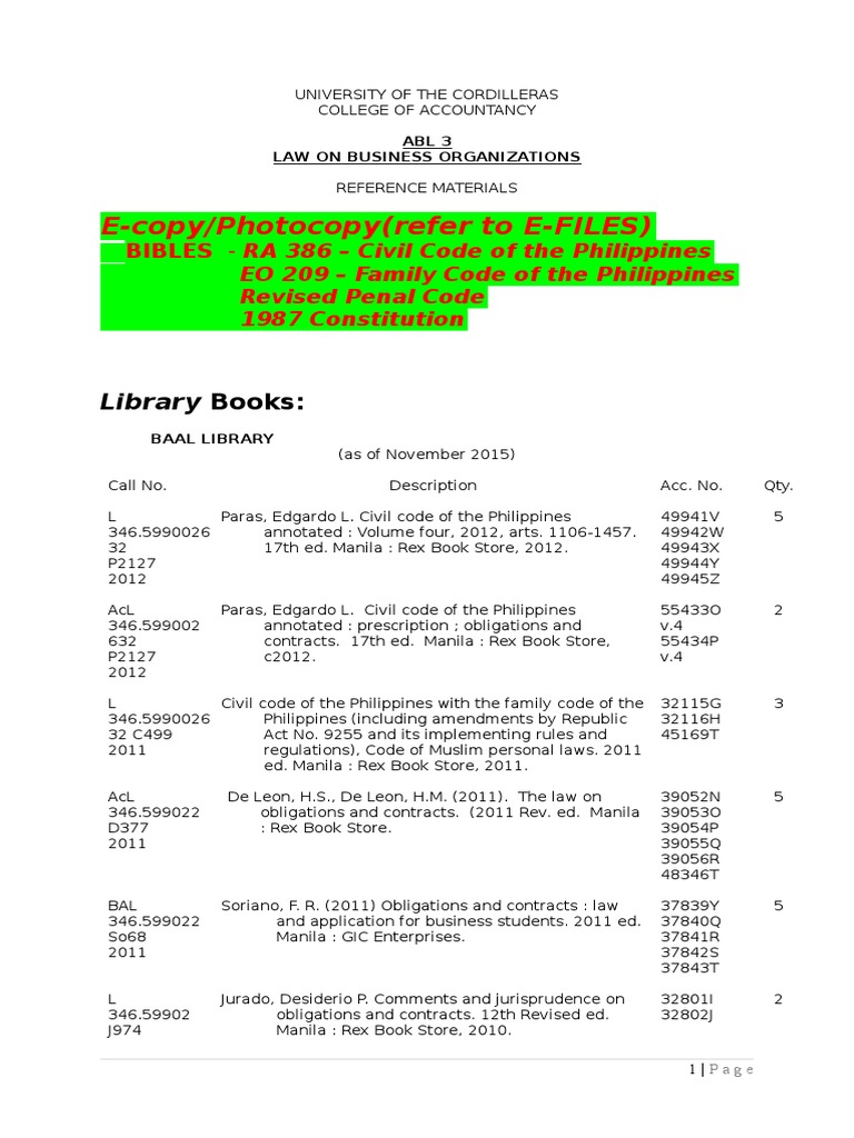 Updated Abl 1 Reference Materials | PDF