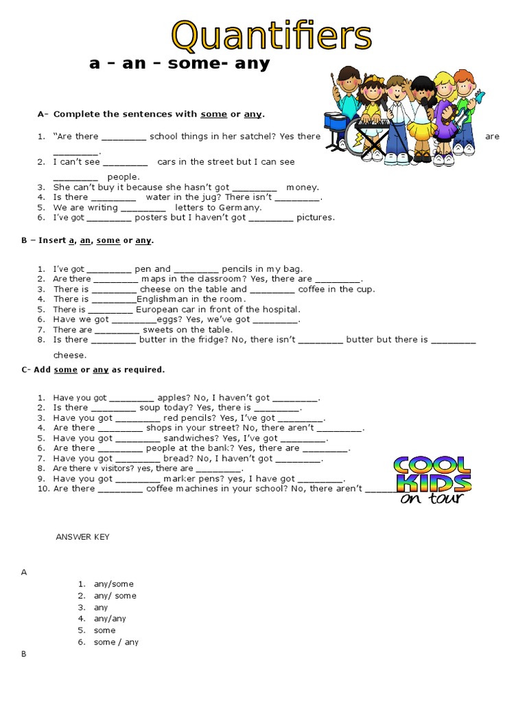 A-Complete The Sentences With Some or Any | PDF