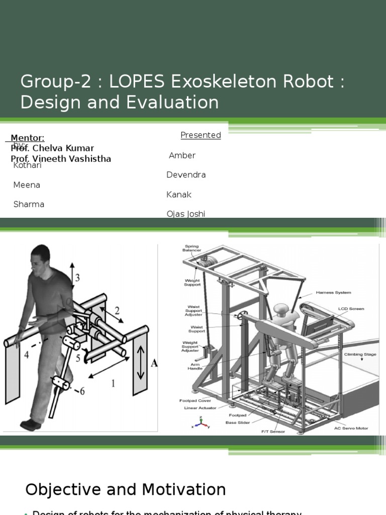 Group-2: LOPES Exoskeleton Robot: Design and Evaluation: Mentor: Prof ...