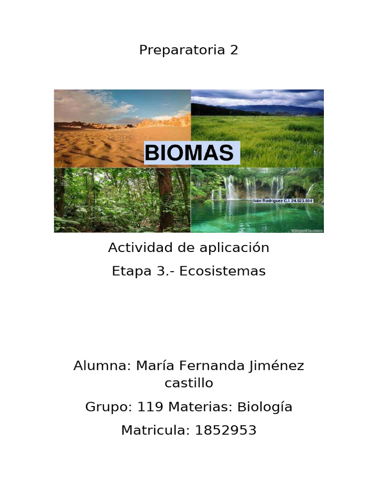 Biomas y Ecosistema | PDF | Ecosistema | Agua dulce
