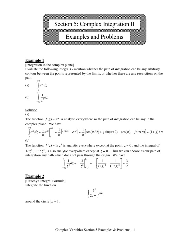 Complex IntegrationI | PDF | Integral | Complex Analysis