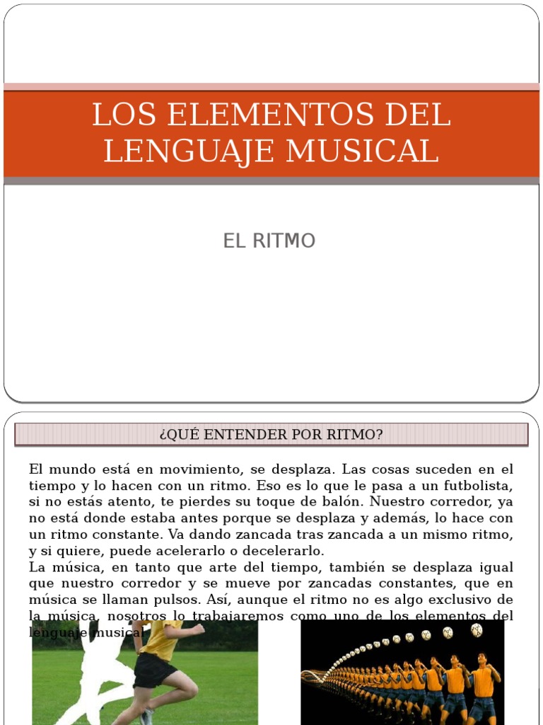Los Elementos Del Lenguaje Musical El Ritmo | PDF | Tempo | Ritmo