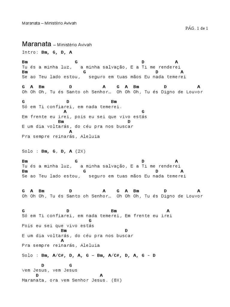 Maranata - Ministério Avivah | PDF | Comportamento e experiência ...