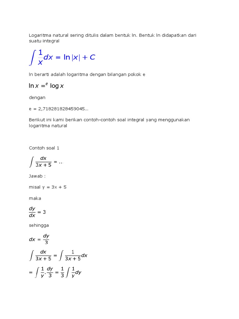 Logaritma Natural | PDF