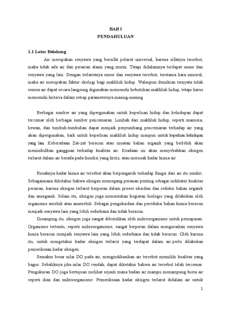 Pengukuran COD dan BOD pada Air Tercemar | PDF | Kesehatan Holistik ...