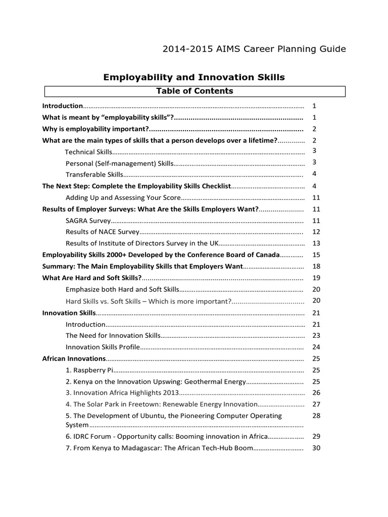 Career Planning Guide | PDF | Employment | Science