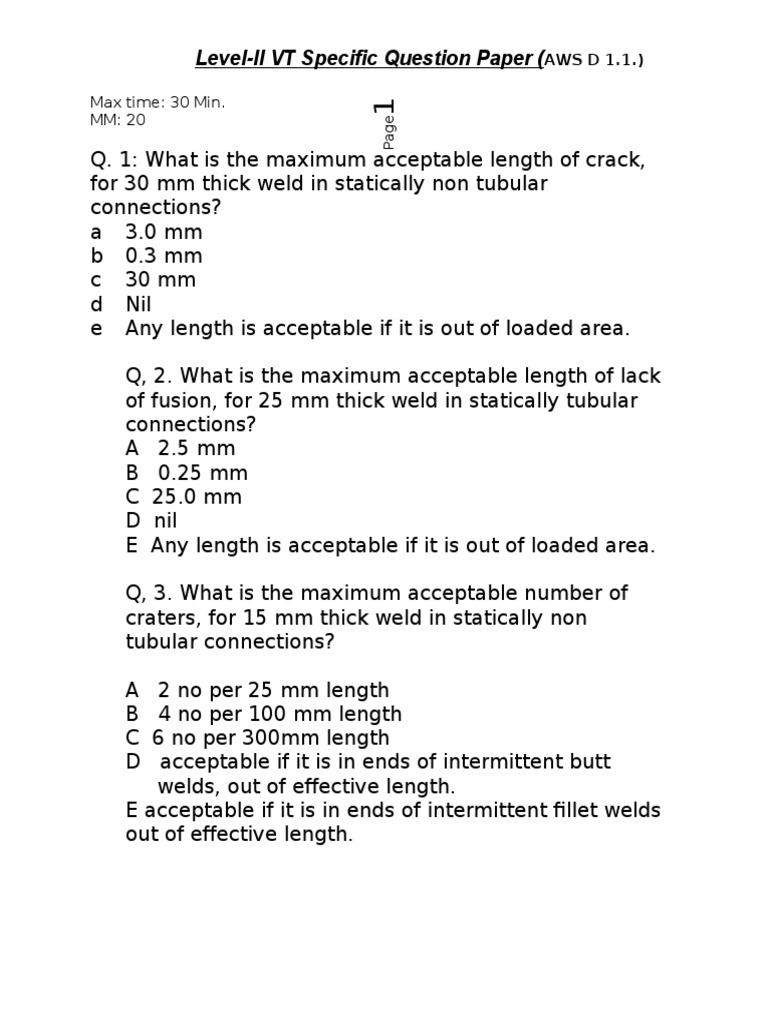 Visual VT Specific - Aws D 1,1 | PDF | Welding | Construction
