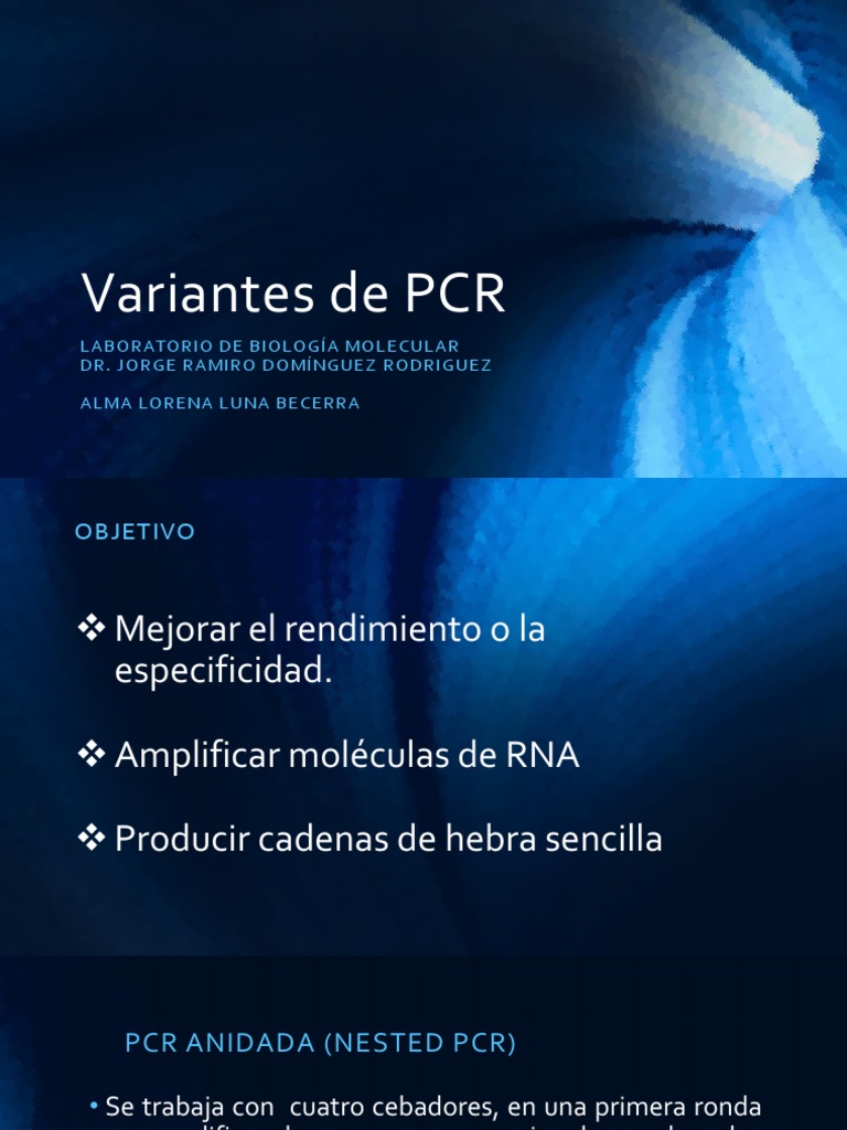 Variantes de PCR | Descargar gratis PDF | Reacción en cadena de la ...