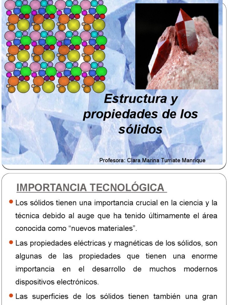 Propiedades de Los Sólidos 2015-1 | Cristal | Sólido amorfo