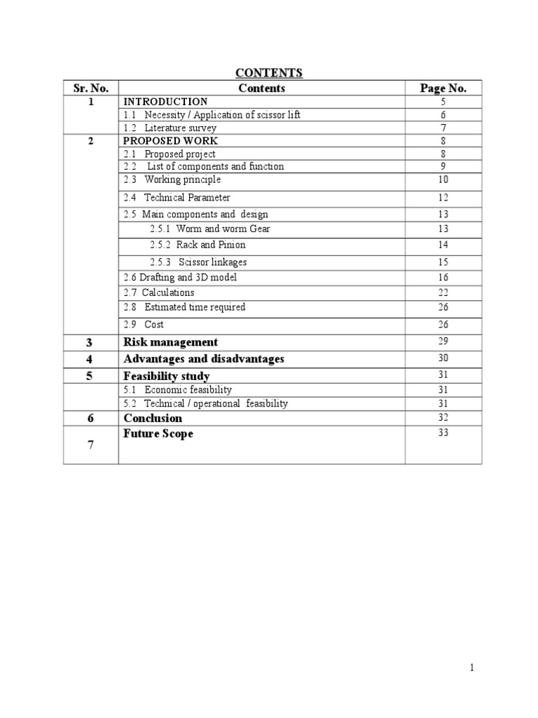 Scissor Lift Report | PDF | Gear | Elevator