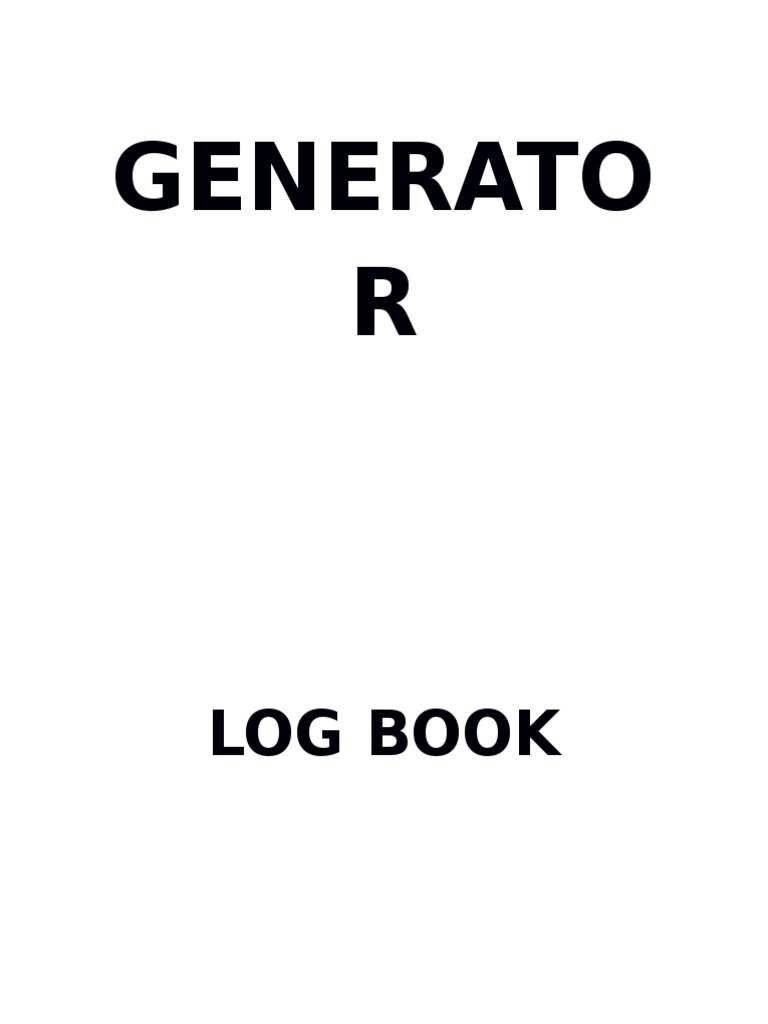 Genera PDF Log Book | PDF
