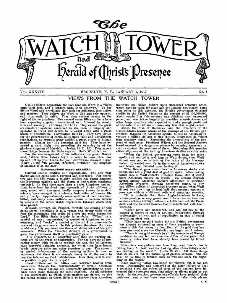 1917 Watchtower PDF | PDF | Credit (Finance) | Elijah