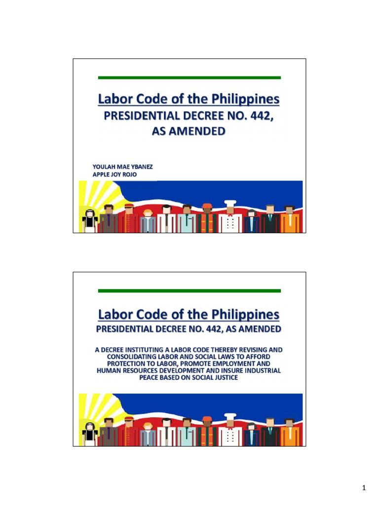 Labor Code Of The Philippines Pdf Overtime Employment