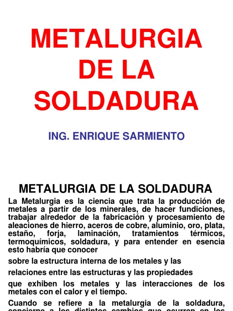 Metalurgia de La Soldadura Actualiz | Descargar gratis PDF | Soldadura | Construcción