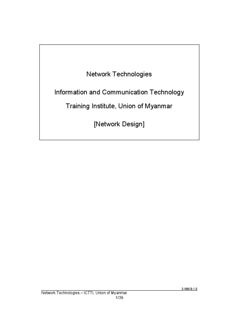 Network Design | PDF | Network Topology | Ethernet