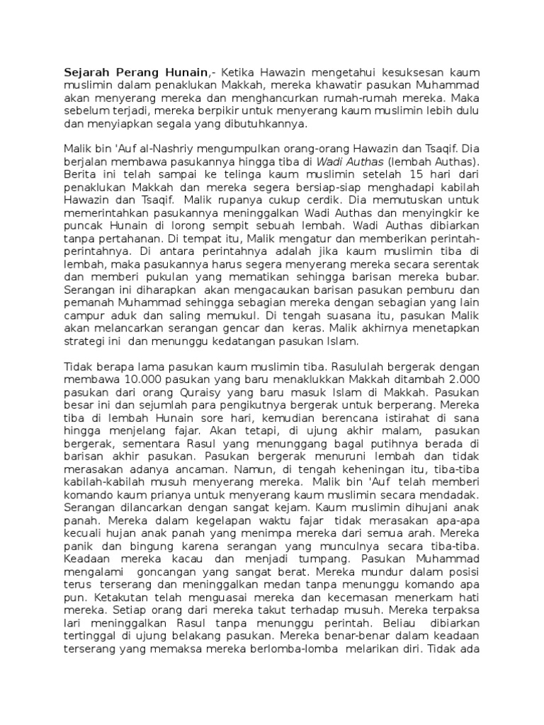 Sejarah Perang Hunain | PDF