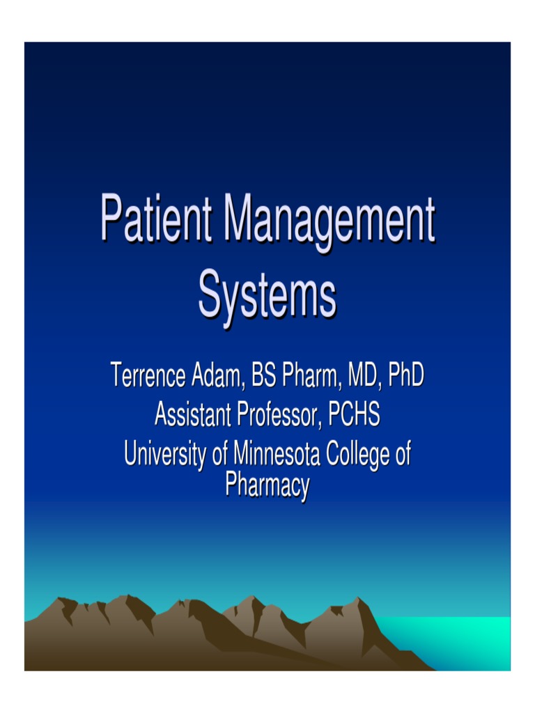 Patient Management Systems Overview | PDF | Electronic Health Record ...