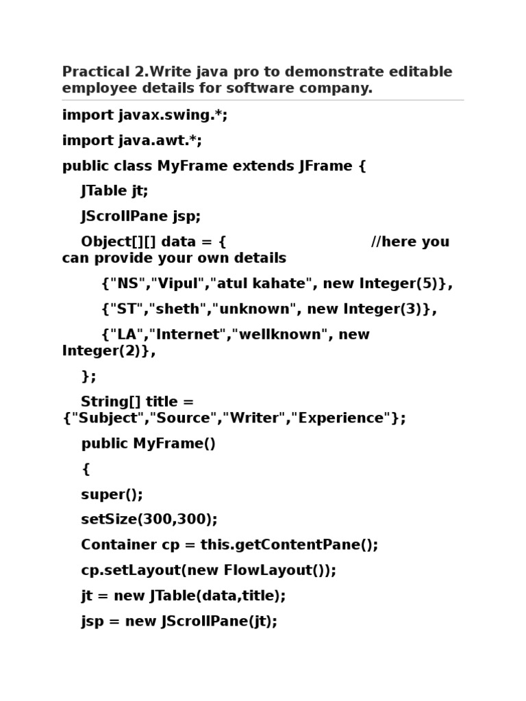 BSC IT Sem 5 Advance Java Practical Solutions | PDF | Natural Satellite ...