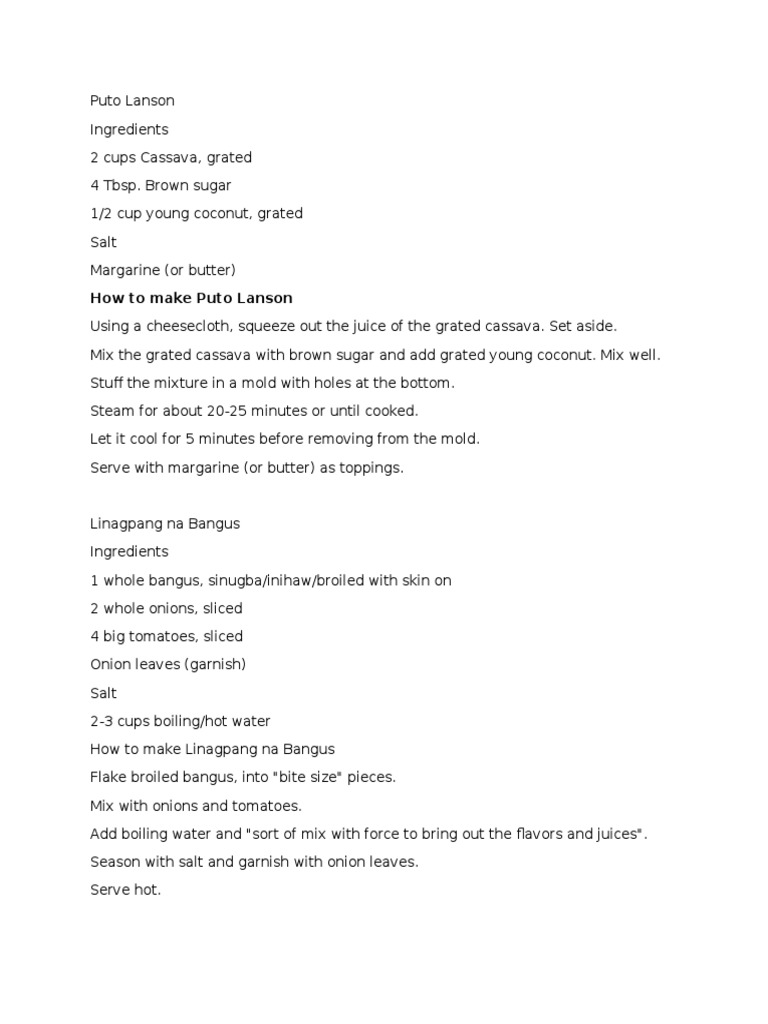 How To Make Puto Lanson | PDF