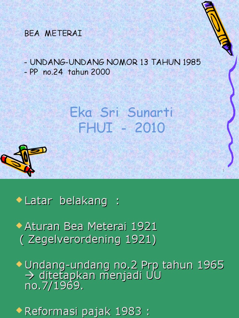 Pajak Bea Materai | PDF