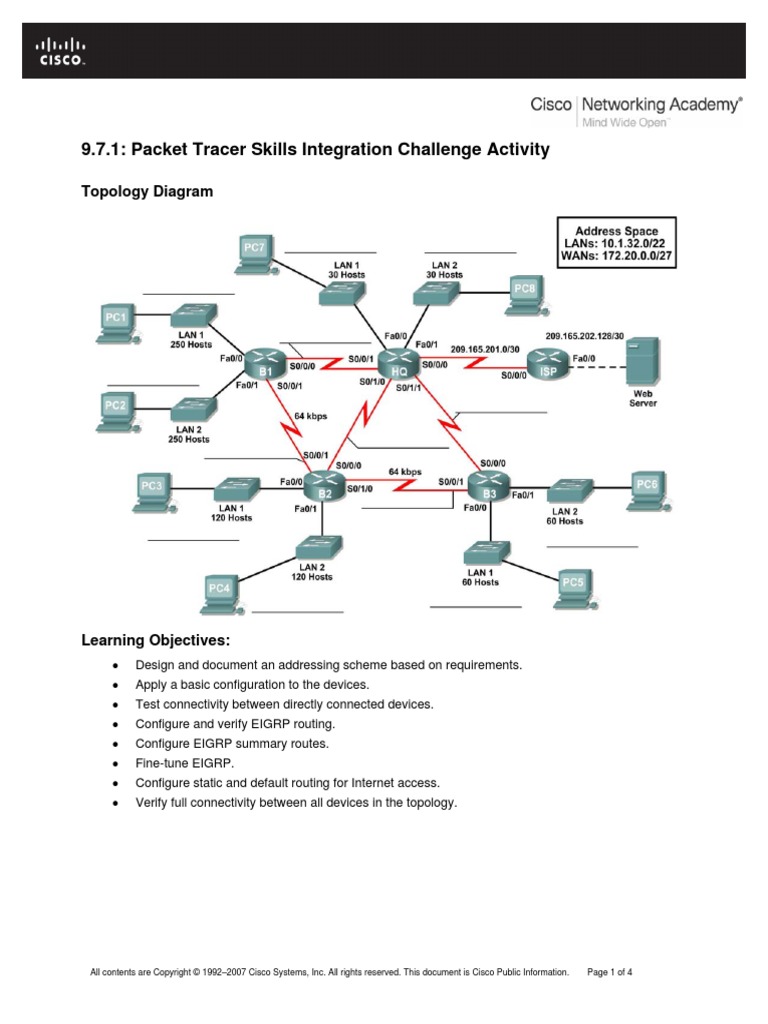 E2 PTAct 9 7 1 Directions | PDF | Router (Computing) | Routing