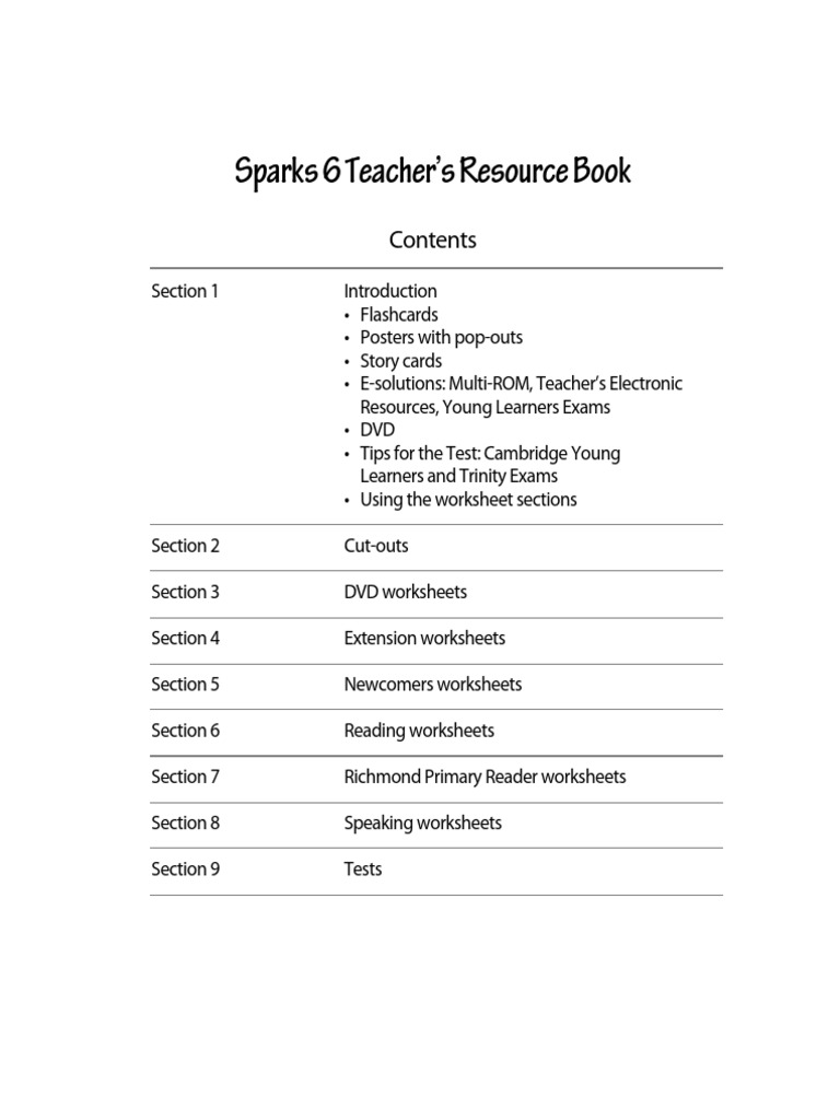 Spark 6 PDF | PDF | Flashcard | Test (Assessment)